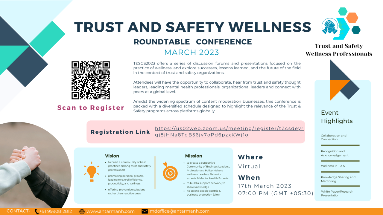 Trust and Safety Wellness Round Table Conference - Trust & Safety ...